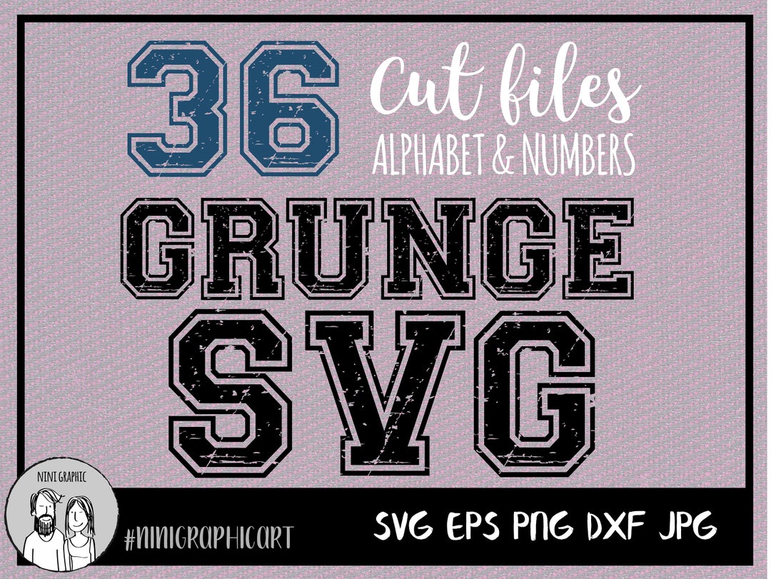 Grunge Alphabet, Cuttable Grunge Alphabet Numbers, Distressed Alphabet ...