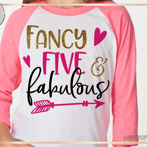 Fifth Birthday Svg File 5th Birthday Tshirt Design Five | Etsy