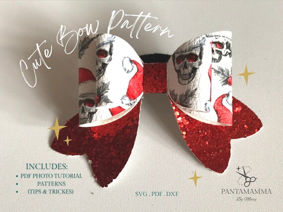 Cute and Easy Bow Template With Photo Tutorial SVG Template - Etsy