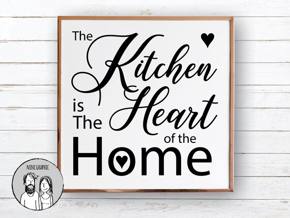 SVG Kitchen is the Heart of the Home Kitchen SVG Png Dfx | Etsy