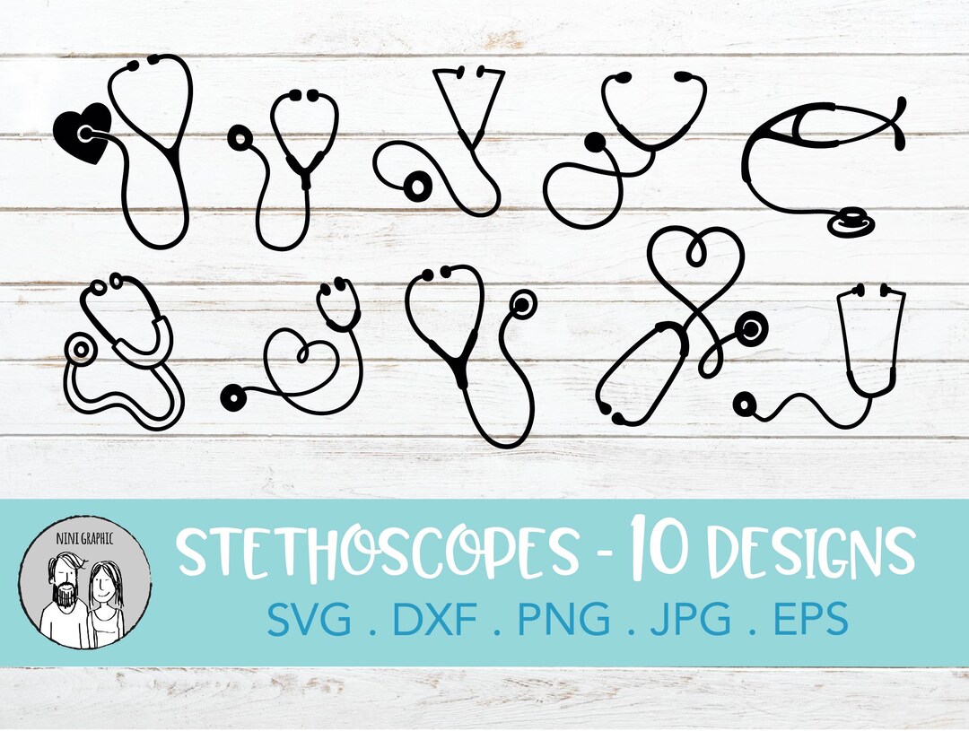 Stethoscope SVG Bundle, Stethoscope SVG, Stethoscope Clipart, Cut Files ...
