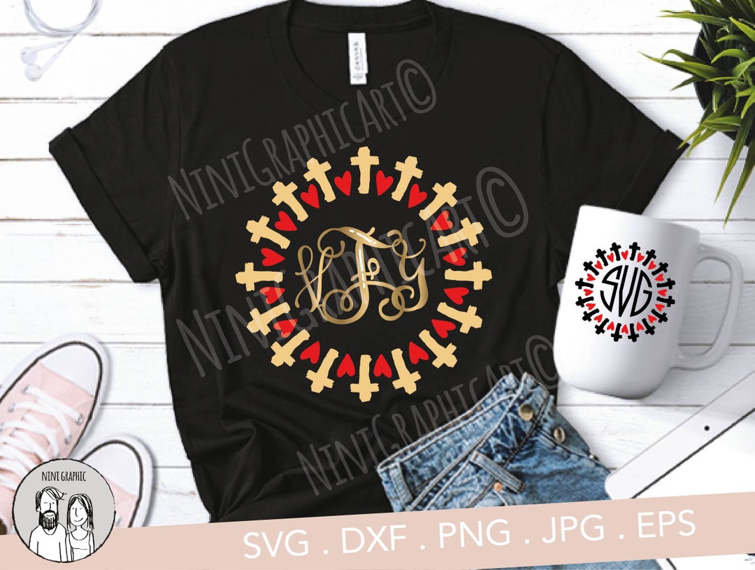 Cross Monogram Svg Monogram Cross Svg, Easter Cross Svg, Easter Svg ...