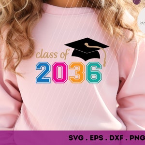 Class of 2036 SVG 2036 Senior SVG 2036 Graduation Svg, Kindergarten ...