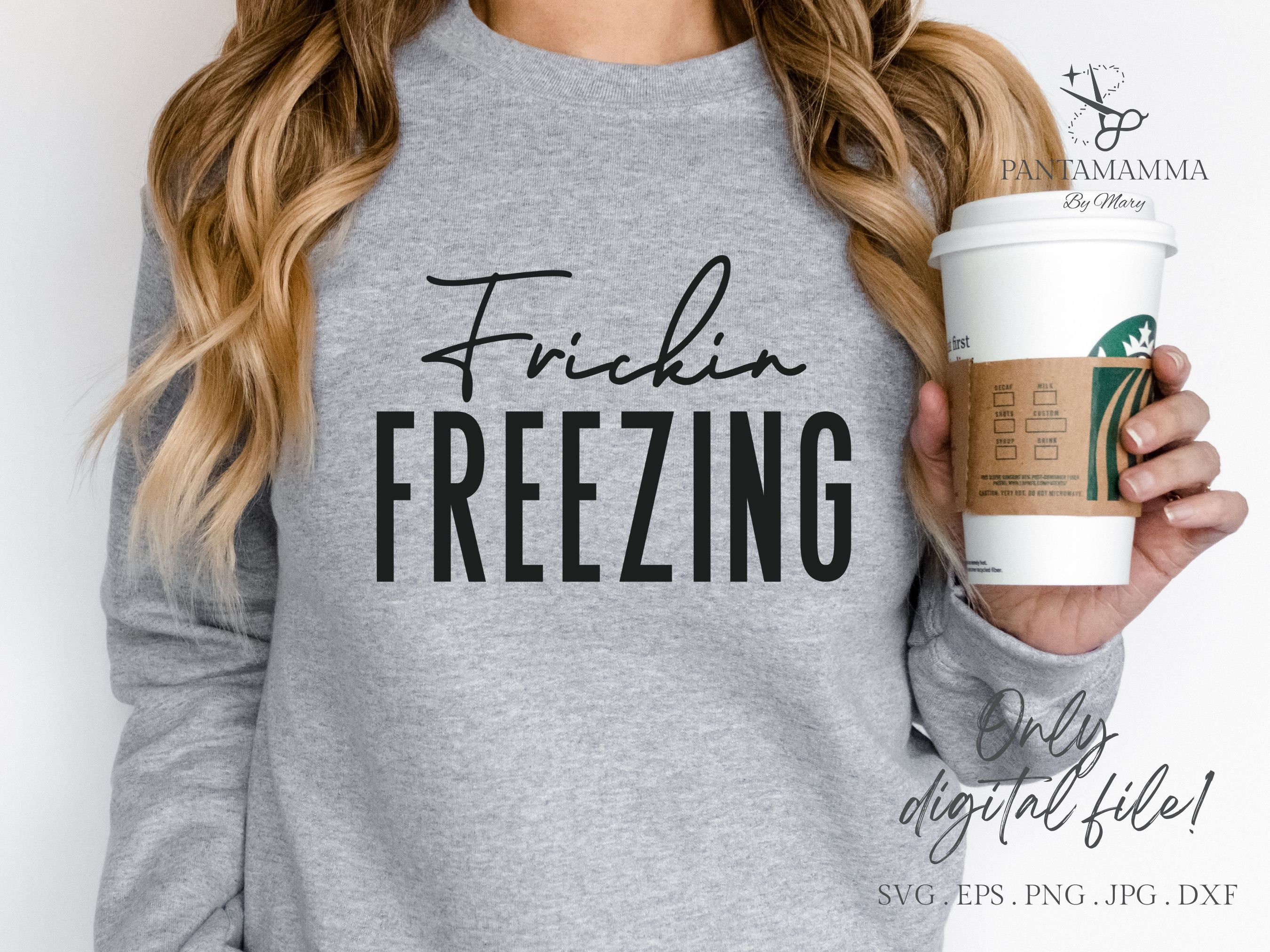 Frickin Freezing Svg SVG DXF Silhouette Freezing Season - Etsy