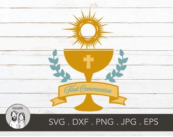 First Communion Items, Christian Svg, First Communion SVG, First Holy ...