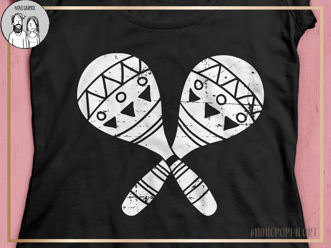 Grunge Maracas SVG, Grunge Maraca Svg, Cinco De Mayo Svg, Eps, Dxf, Png ...