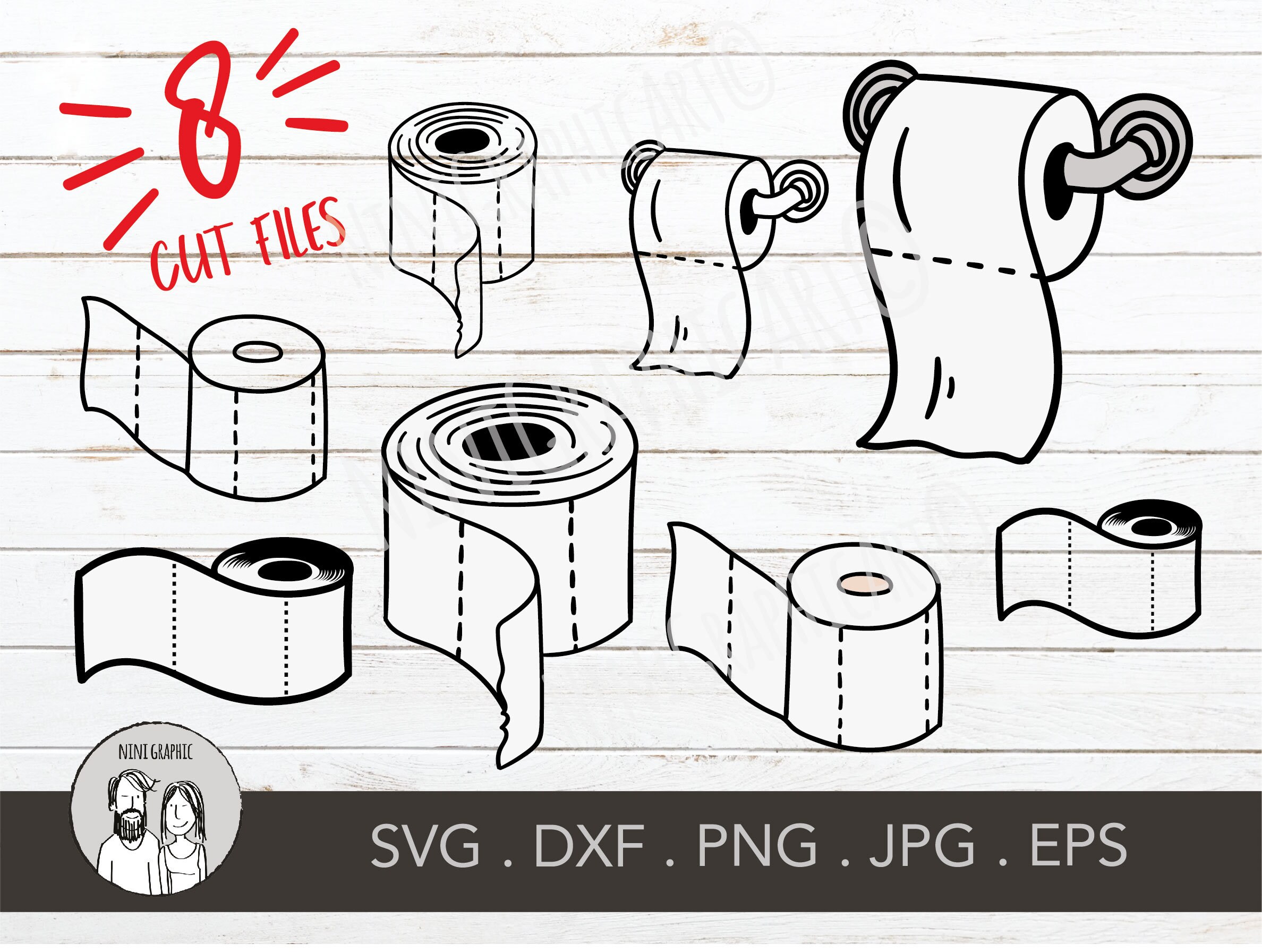 Toilet paper svg toilet paper clipart toilet paper | Etsy