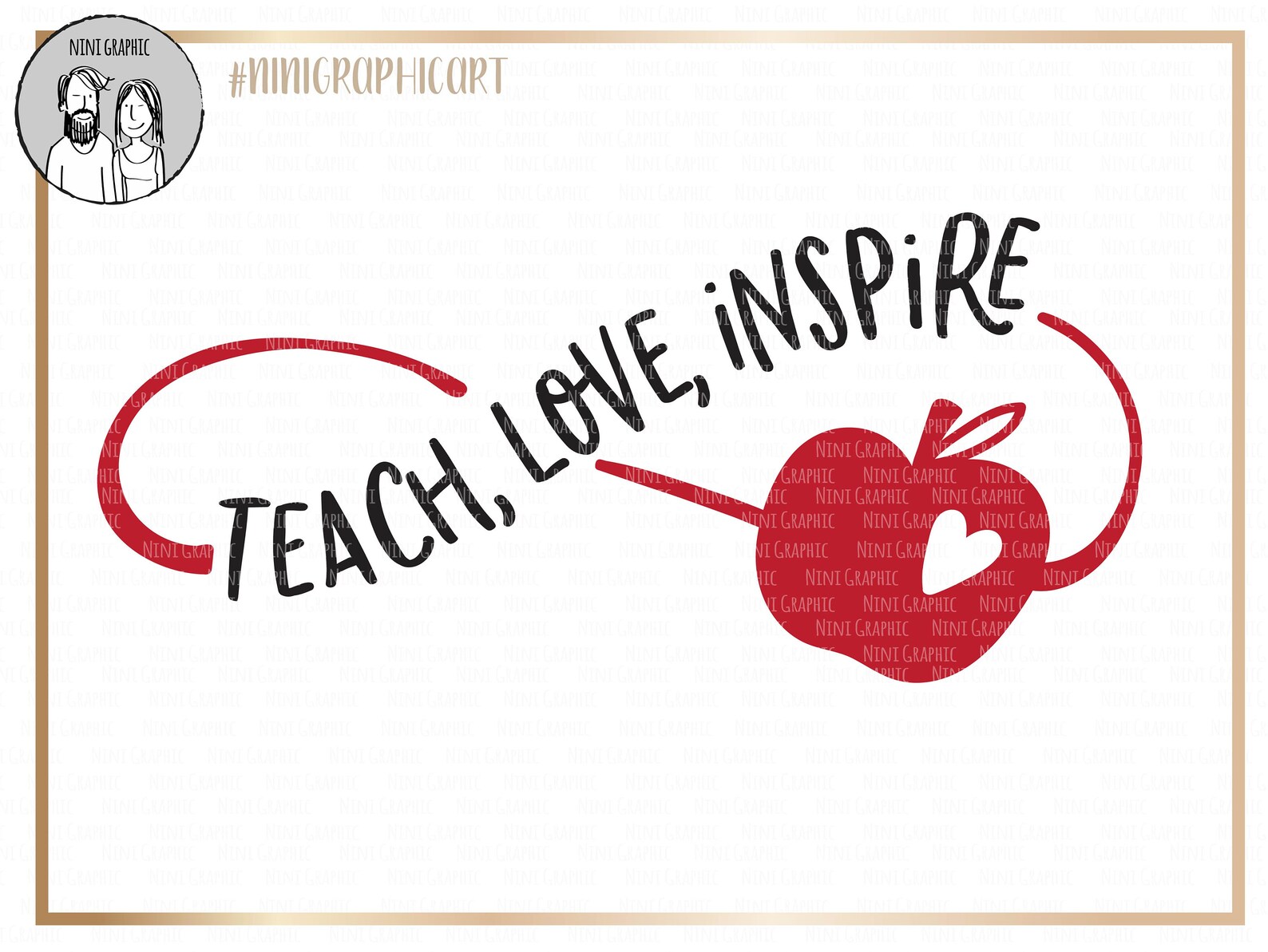 Teacher SVG, Dxf File, Teach, Love Inspire, Clipart, Gift for Teacher ...