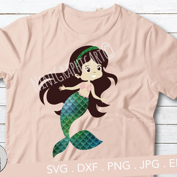 Mermaid Monogram Svg - Etsy