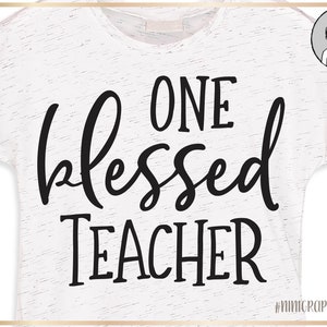 Teacher SVG Dxf File Blessed Teacher Svg Clipart Gift for - Etsy