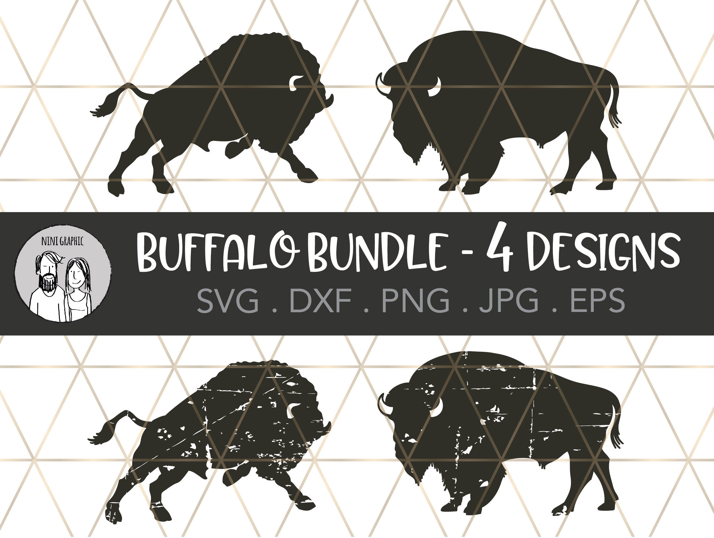 Buffalo SVG Buffalo Grunge Svg Bison SVG Buffalo Distressed | Etsy