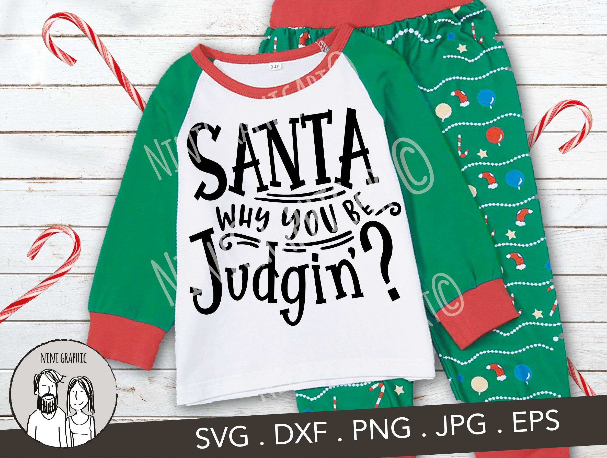 Christmas Svg Santa Judgin Svg Funny Christmas Shirt SVG | Etsy