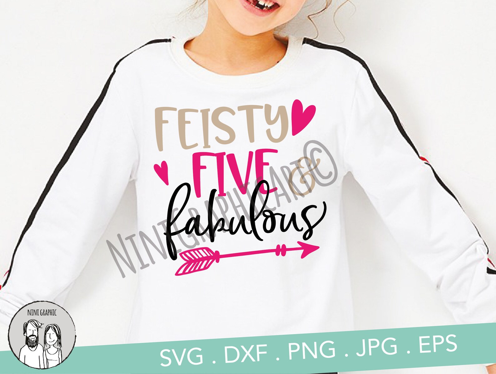 FEISTY FIVE & FABULOUS Svg Cricut Silhouette Cut File Fifth - Etsy