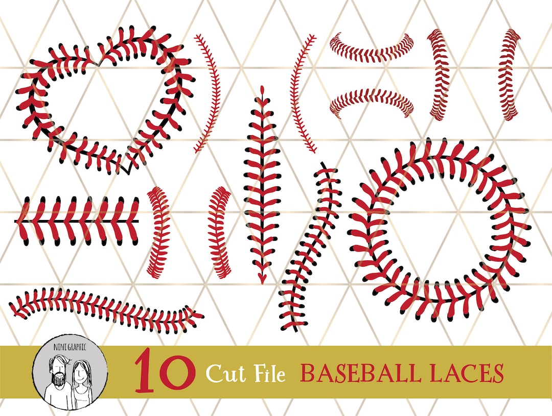 Baseball Stitches Svg, Baseball Lace Svg, Baseball Svg File, Softball ...