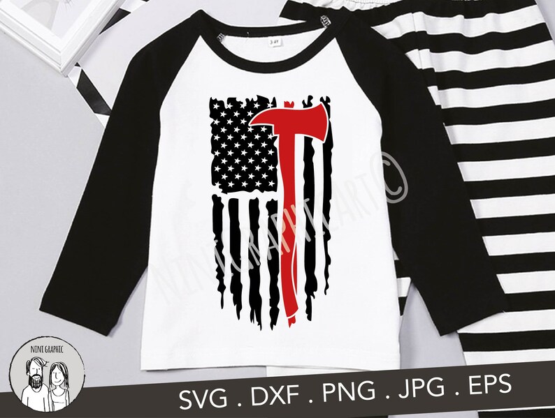Firefighter Flag Svg Distressed Firefighter Flag Svg Fire - Etsy