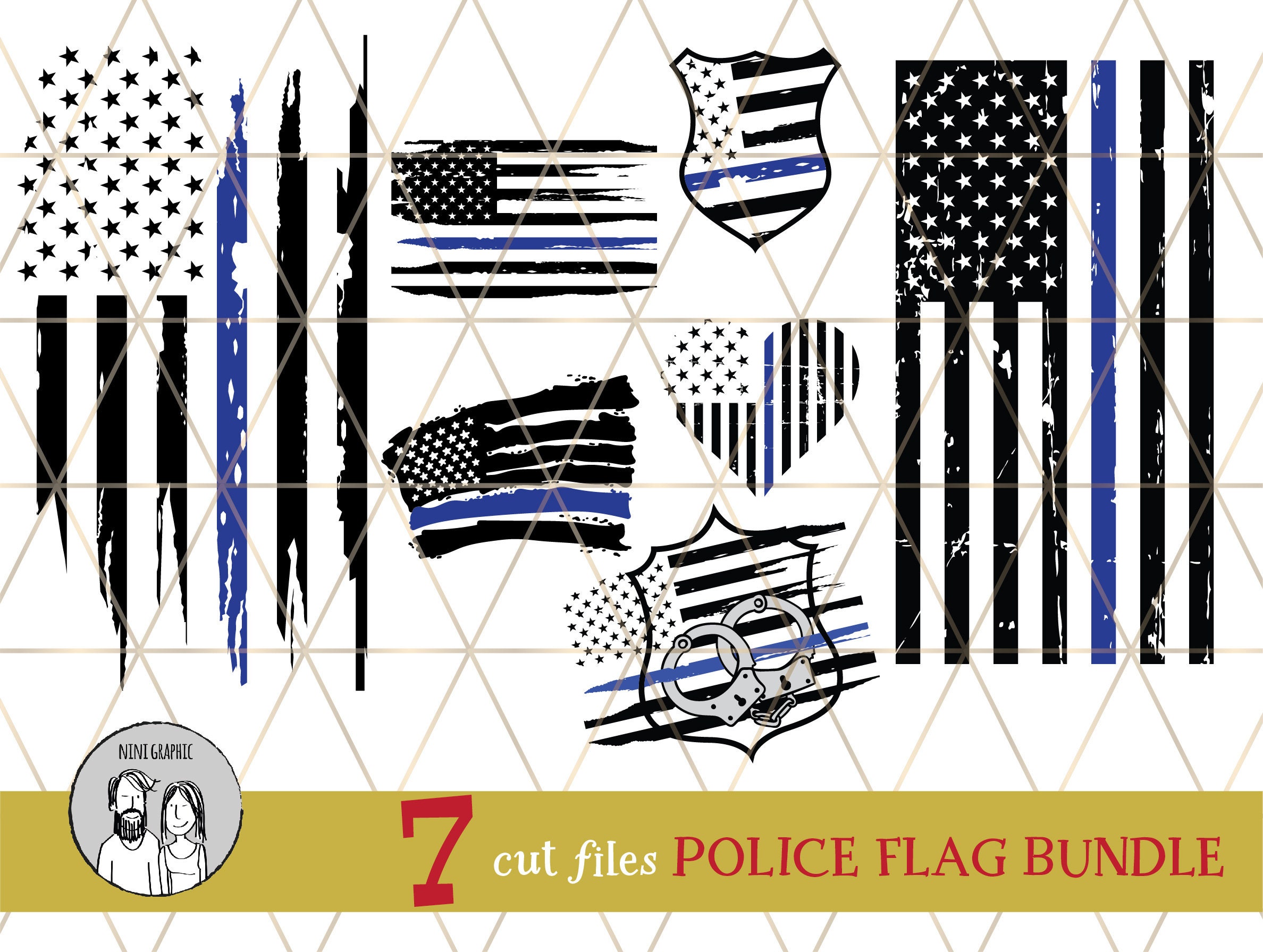 Police Flag Svg Policeman Svg US Flag Svg Officer Svg Cop - Etsy