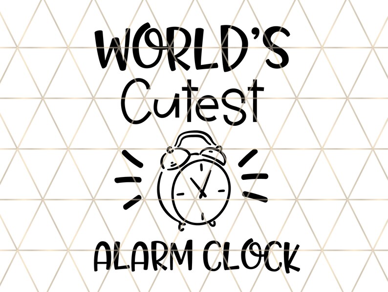 Cutest Alarm Clock SVG Dxf EPS Png Jpg Vector Clipart Cut | Etsy
