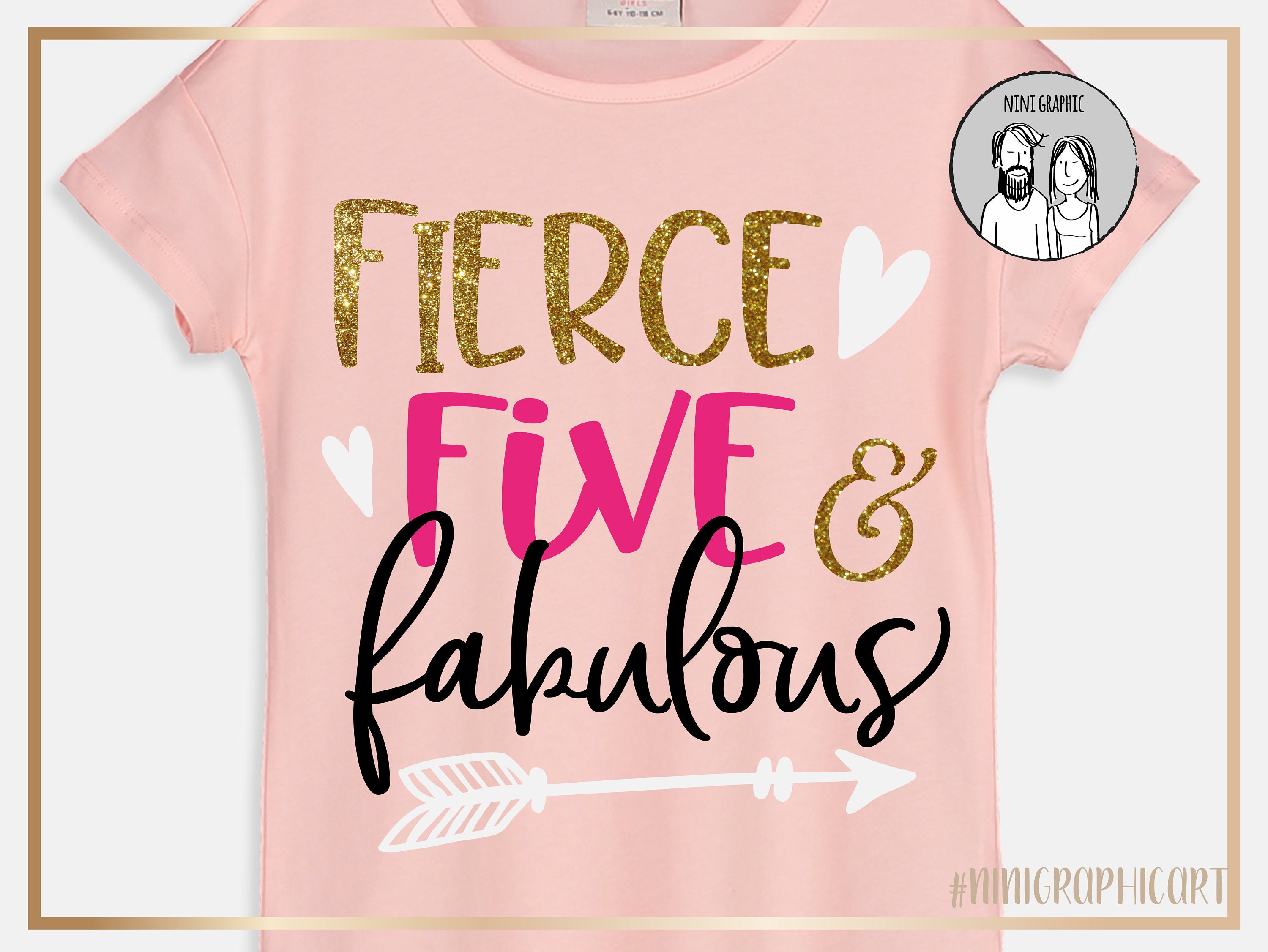 FIERCE FIVE & FABULOUS svg cricut Silueta archivo cortado | Etsy