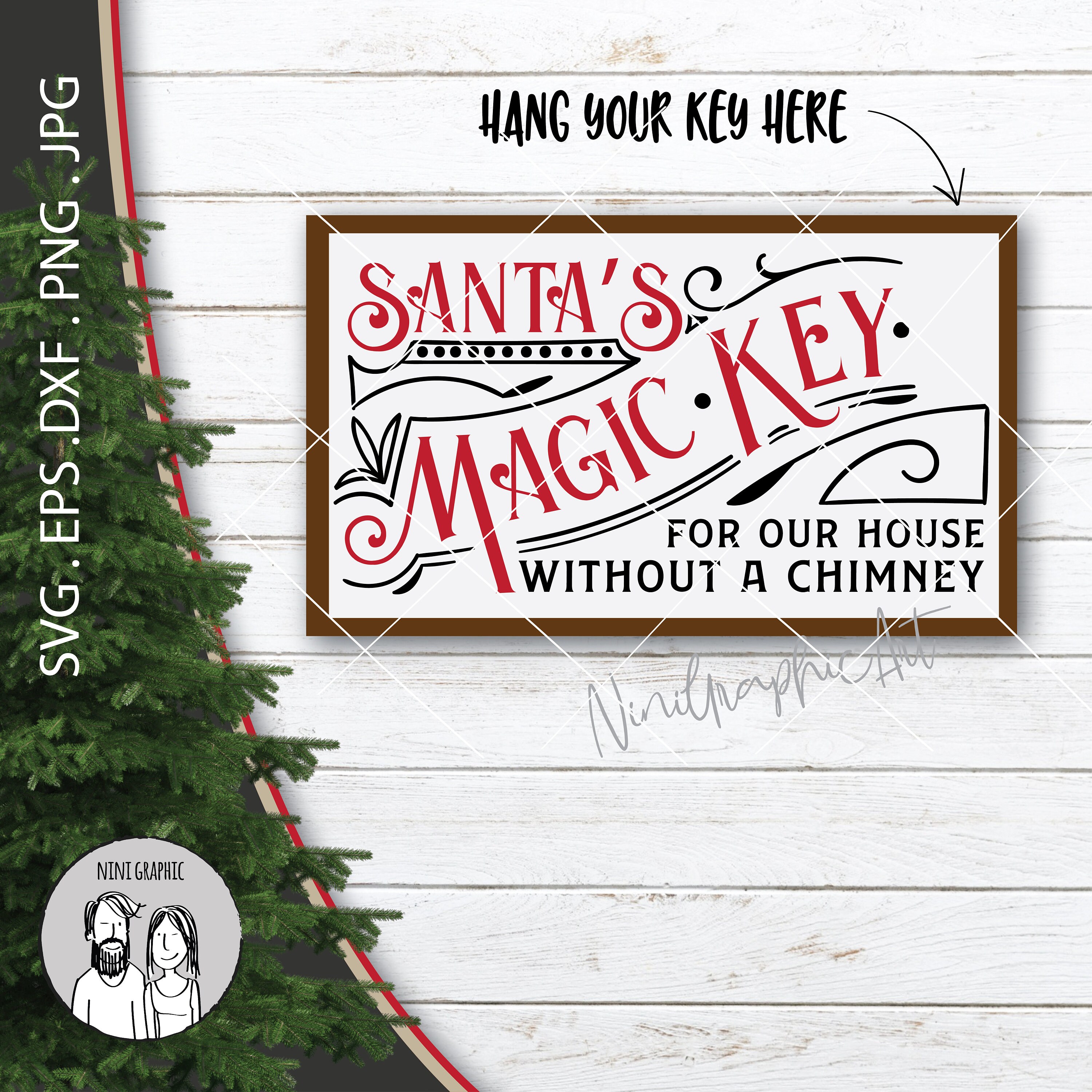Christmas svg Santas Magic Key SVG Christmas Sign SVG | Etsy