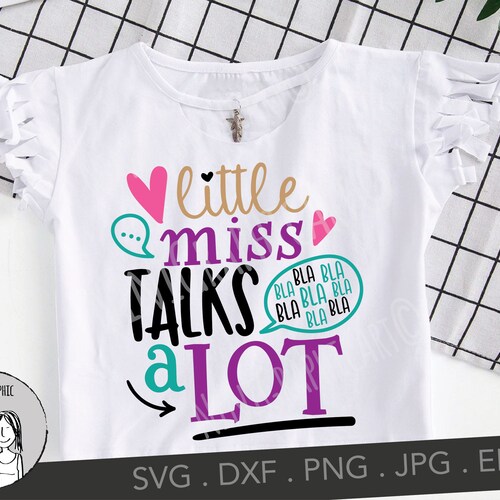 Little Miss Talks A Lot Svg Back to School Svg Girls First - Etsy