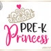 Pre-k Princess Svg Pre-k Svg SVG PNG Back to School Cut - Etsy