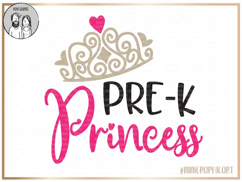Pre-K Princess Svg Pre-K Svg SVG PNG Back to School Cut | Etsy