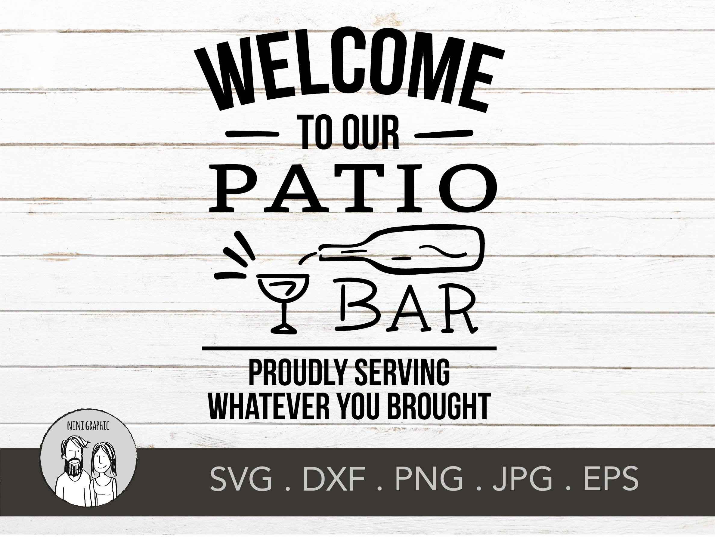Welcome to our Patio bar Svg welcome home sign Svg garden | Etsy