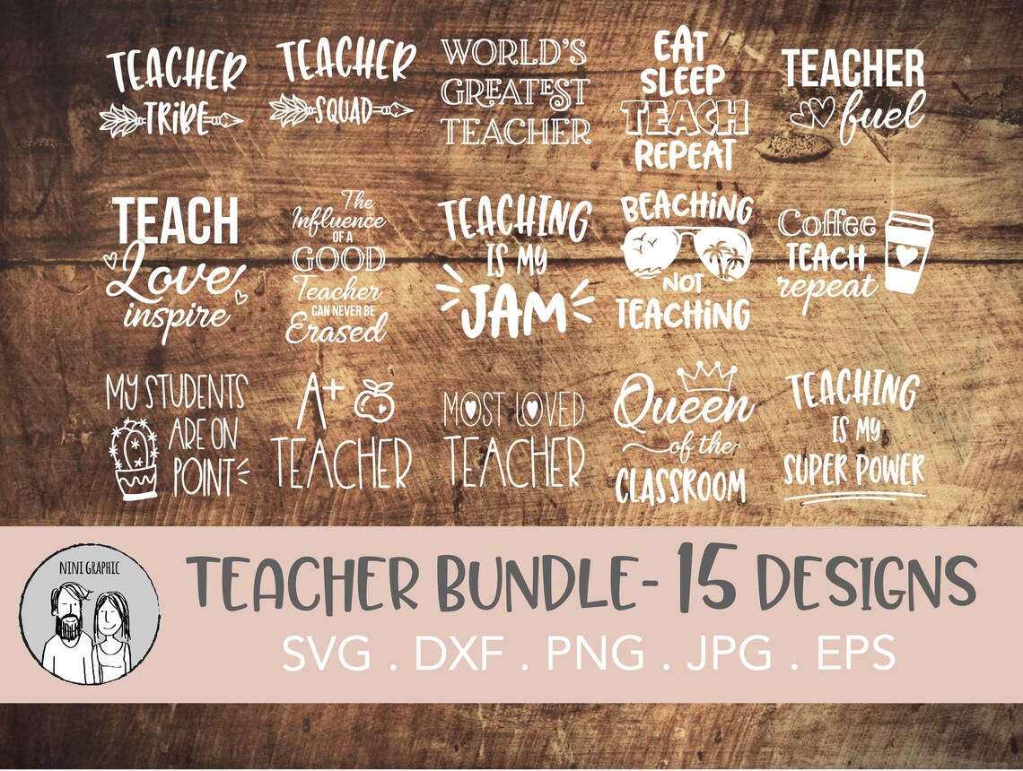 Teacher Svg Bundle Teacher Svg School Svg Teach Svg - Etsy
