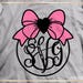 Bow Monogram Frame Svg SVG DXF EPS Bow Svg Southern Svg - Etsy
