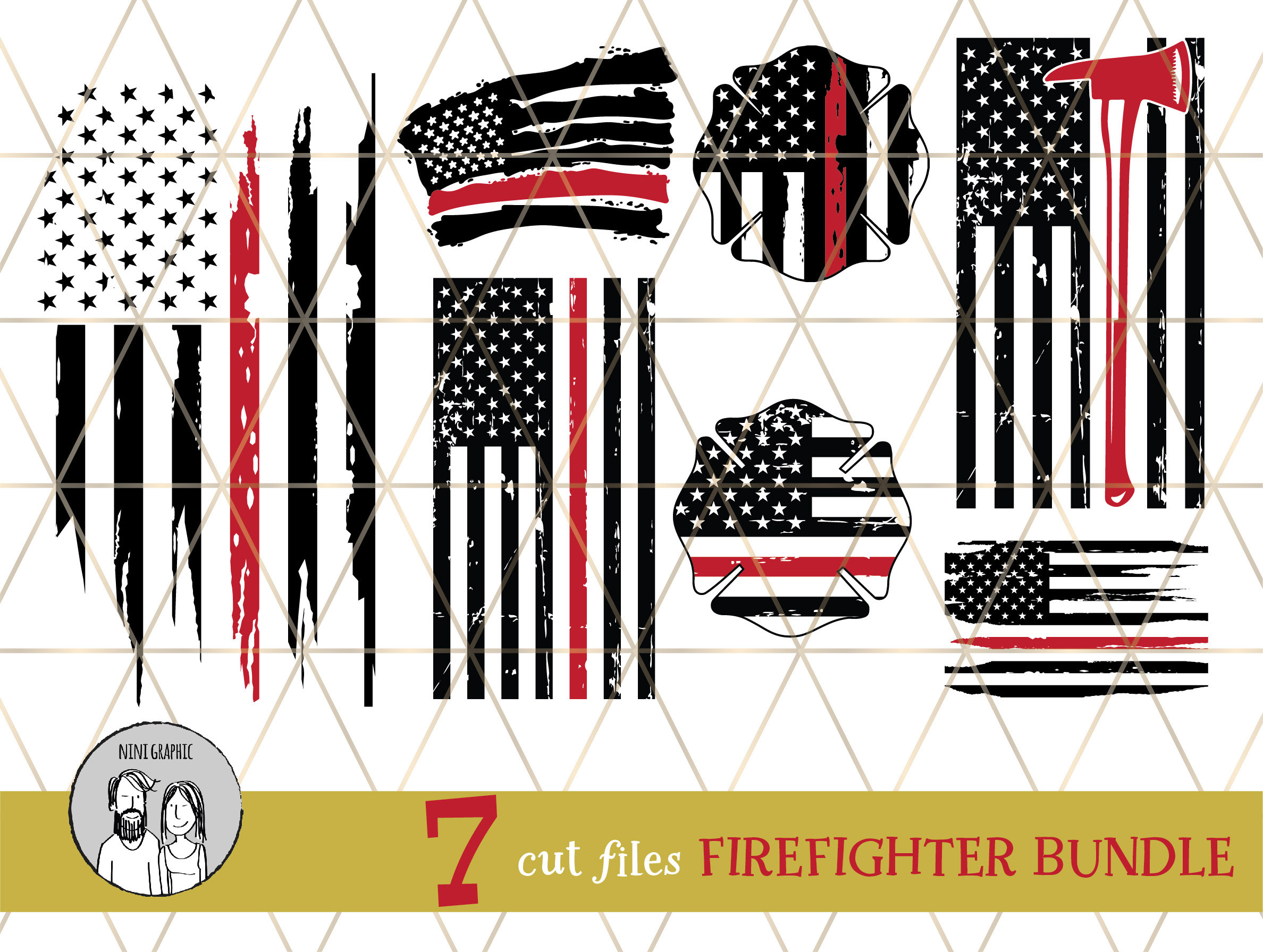 Firefighter Flag Svg Firefighter Svg US Flag Svg Fire Dept - Etsy
