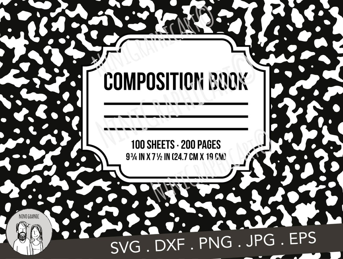 Composition Notebook Label Label for Tumblers Shirt Decal - Etsy