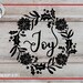Floral Svg, Joy Wreath Svg, Joy Svg, Christmas Svg, Christmas Wreath ...