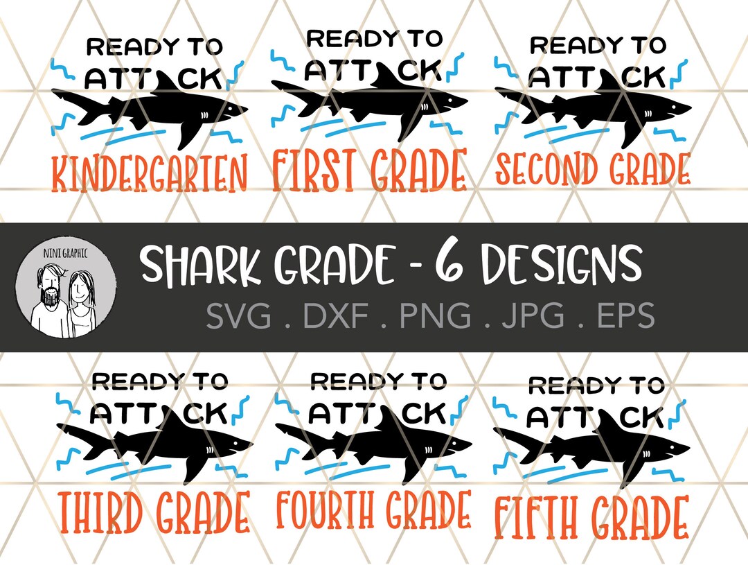 Shark Back to School SVG Shark Ready to Attack Back to School - Etsy