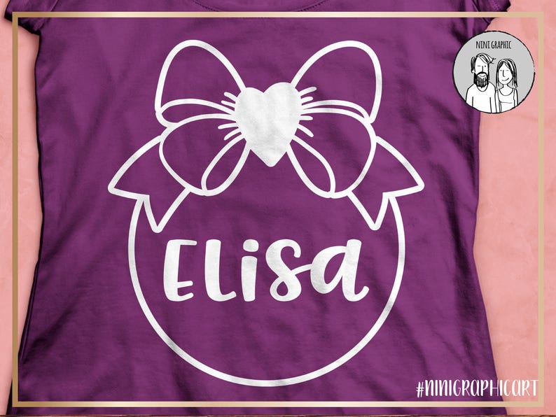 Bow Monogram Frame Svg SVG DXF EPS Bow Svg Southern Svg - Etsy