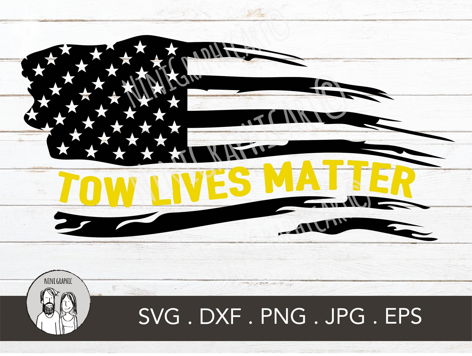 Tow Truck American Flag Svg Tow Lives Matter Flag Svg Tow - Etsy