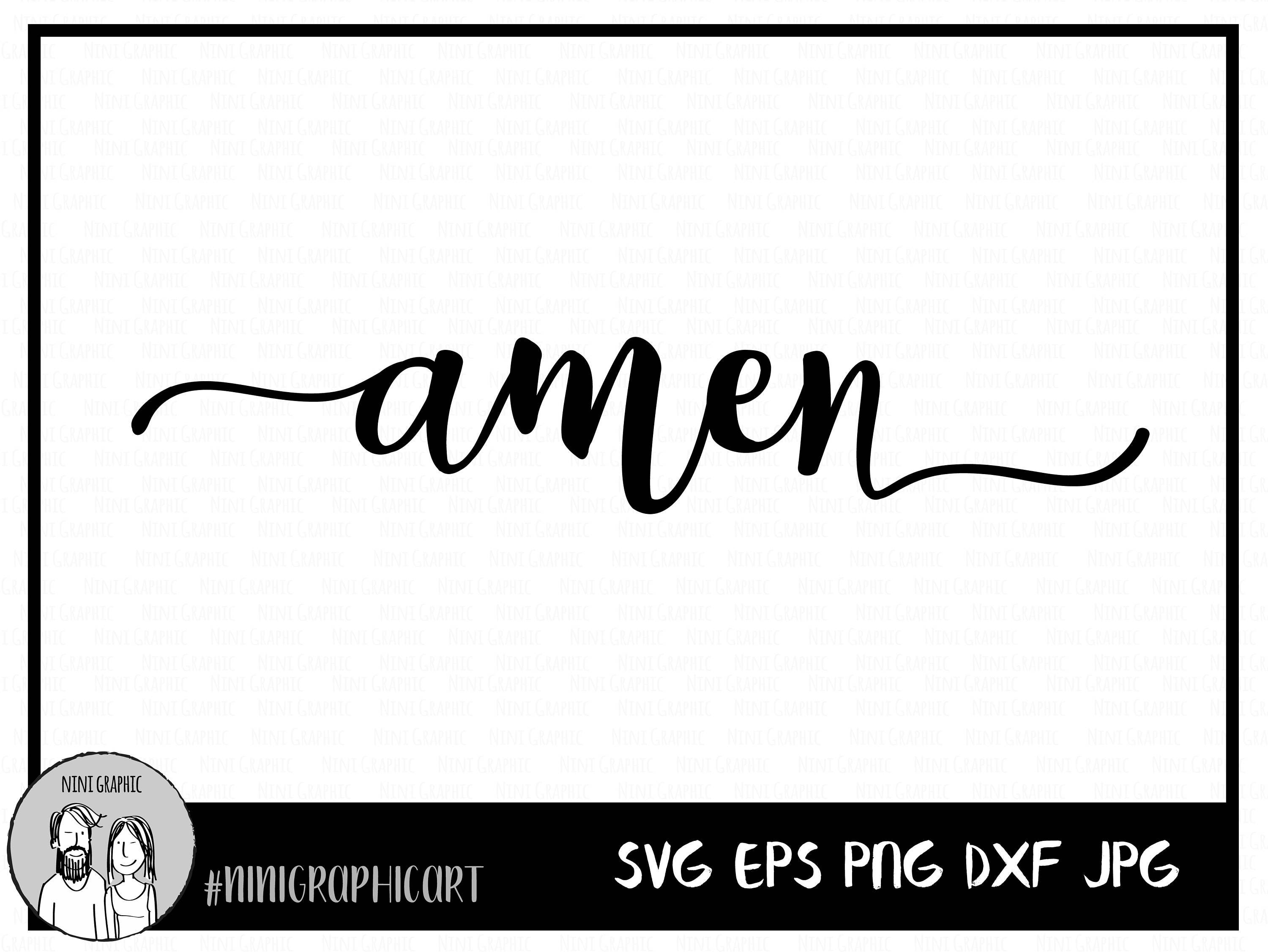 Amen Art Print Scripture Printable Amen SVG Printable Wall - Etsy