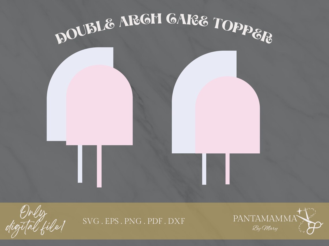 Modern Arch Cake Topper Svg Birthday Cake Toppers Laser Cut - Etsy