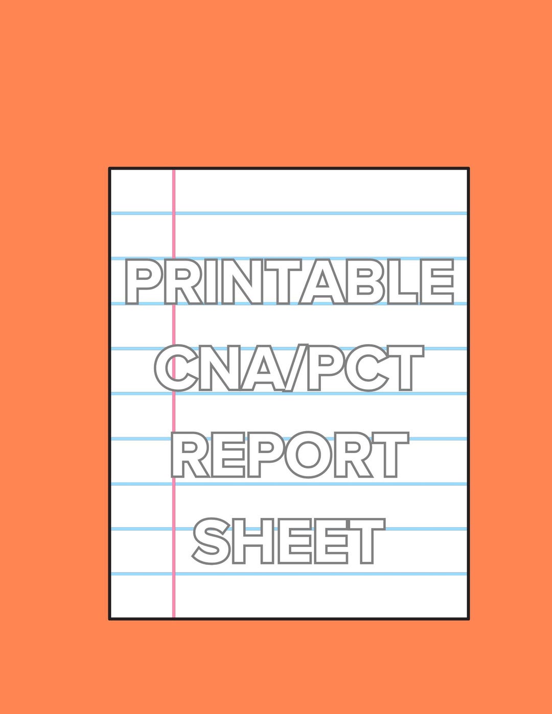 CNA + PCT Printable Inpatient Report Sheet - Etsy