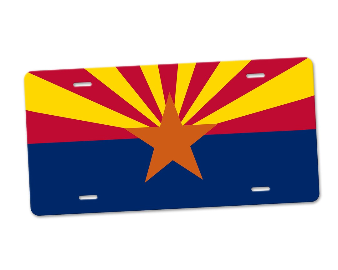 Arizona State Flag Front Auto Vanity License Plate - LP1056 - Etsy
