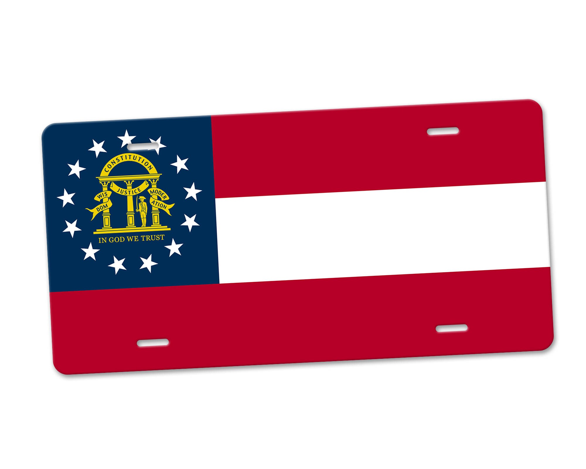 Georgia State Flag Front Auto Vanity License Plate LP1076 | Etsy