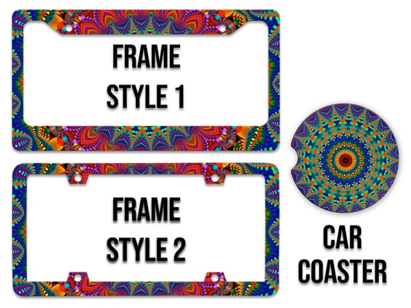 Mushroom License Plate Frame Cute Cartoon Mushrooms Print Car - Etsy