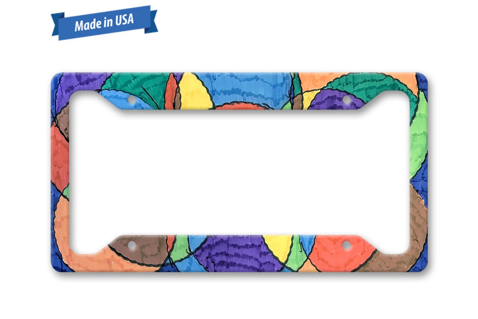 Colorful Textured Abstract Paint Pattern Auto License Plate - Etsy