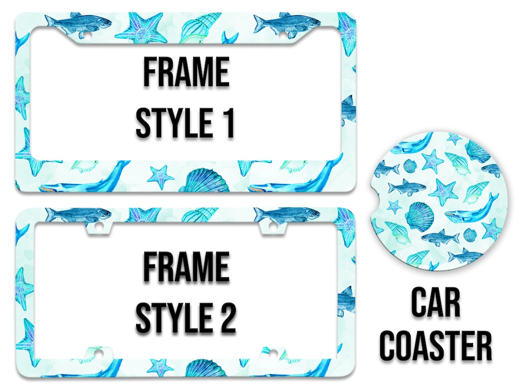 Bright Coral All Over Underwater Fish and Shell Print - Whale Sea Ocean ...