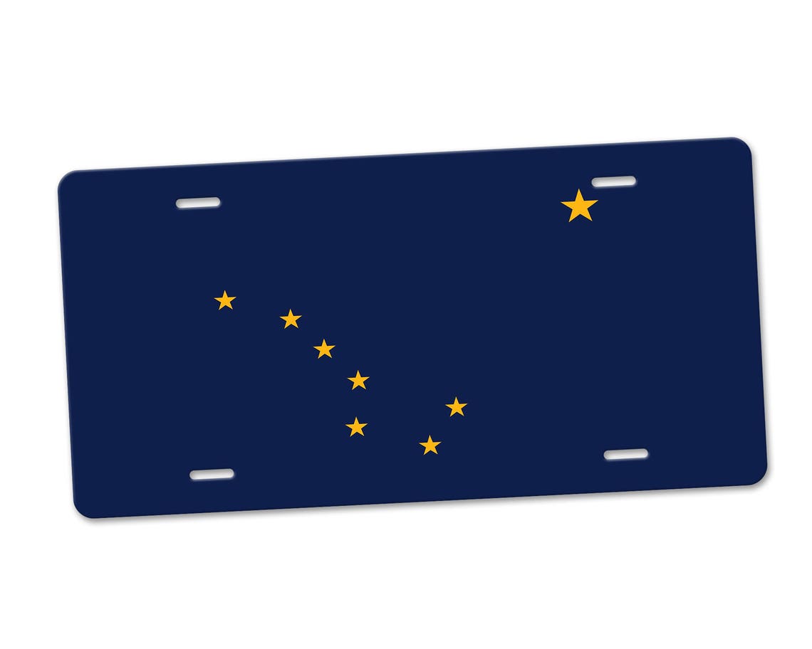 Alaska State Flag Front Auto Vanity License Plate - LP1055 - Etsy