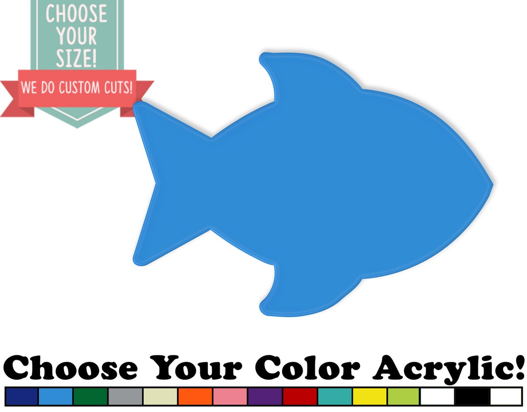 Fish Shape Acrylic Plexiglass Cut Out Custom Size Laser Cut Plastic Art ...