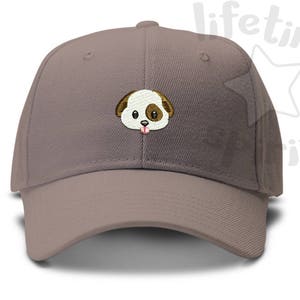 Puppy Dog Face Emoji Low Profile Dad Hat Summer Beach Fun Cap - Etsy