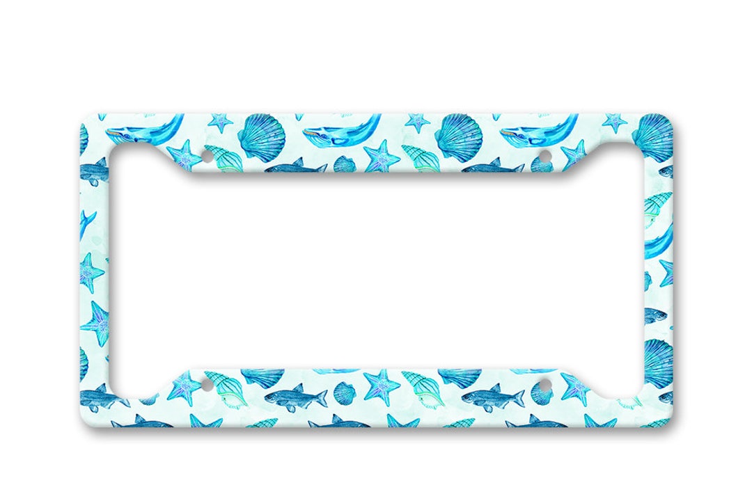 Bright Coral All Over Underwater Fish and Shell Print - Whale Sea Ocean ...