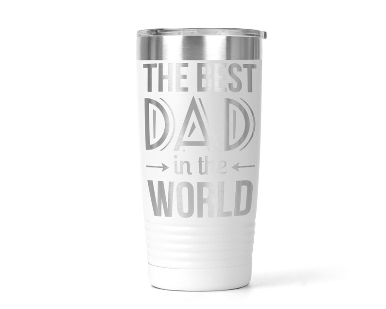 The Best Dad in the World Travel Coffee Mug - Father's Day Gift ...