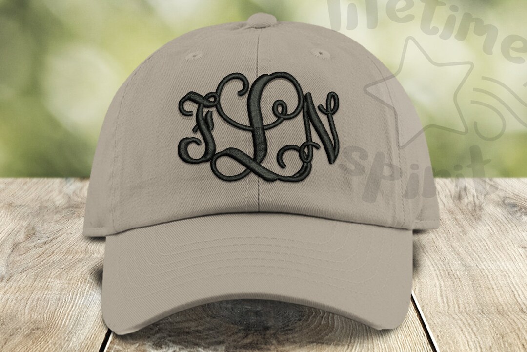 Adult Infinity Interlock Script Monogram Baseball Cap Dad - Etsy