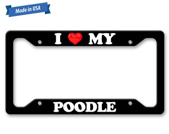 Poodle License Plate Frame - Etsy